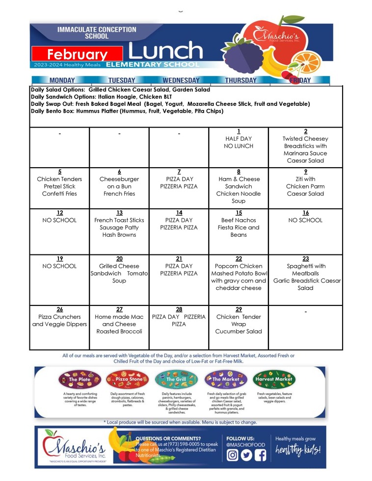 Lunch - Immaculate Conception School - Annandale, NJ