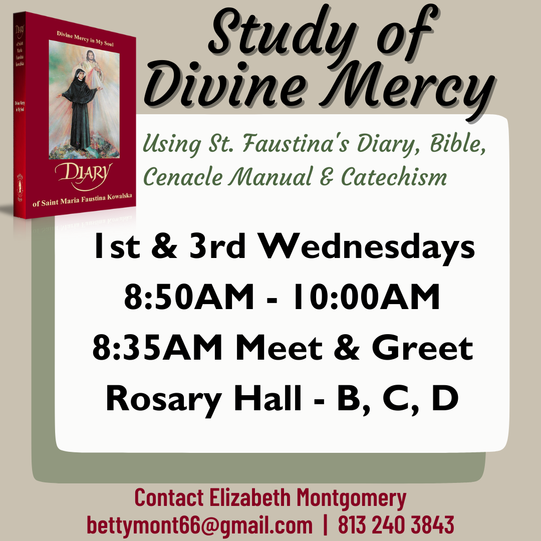 Divine Mercy Cenacles - Our Lady of the Rosary Catholic Church - Land O ...