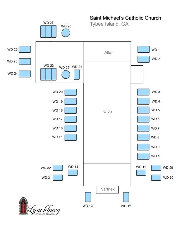 Floor plan layout of windows - Saint Michael Catholic Church - Tybee ...