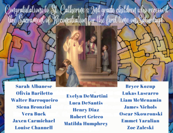 2nd Grade First Reconciliation | St. Catherine of Siena, Mountain Lakes ...