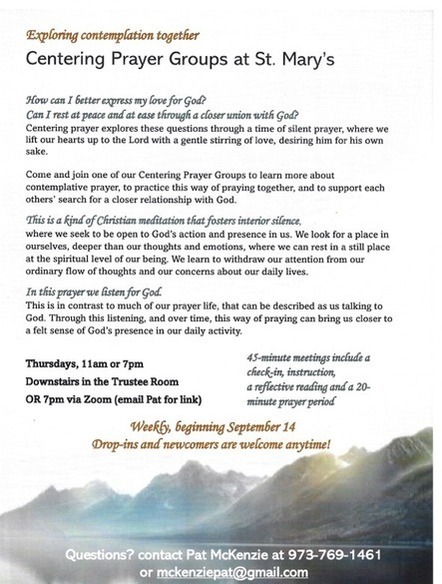 Centering Prayer - St. Mary's Denville | St. Catherine of Siena ...