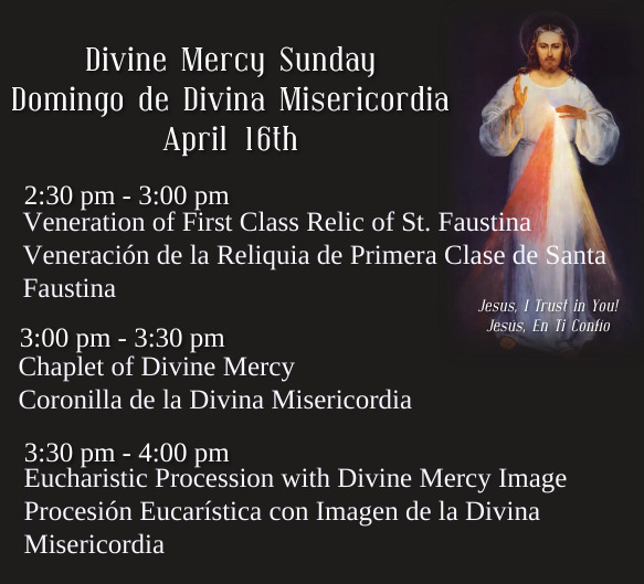Divine Mercy Sunday April 16th | St. Helen Catholic Church | Georgetown, TX