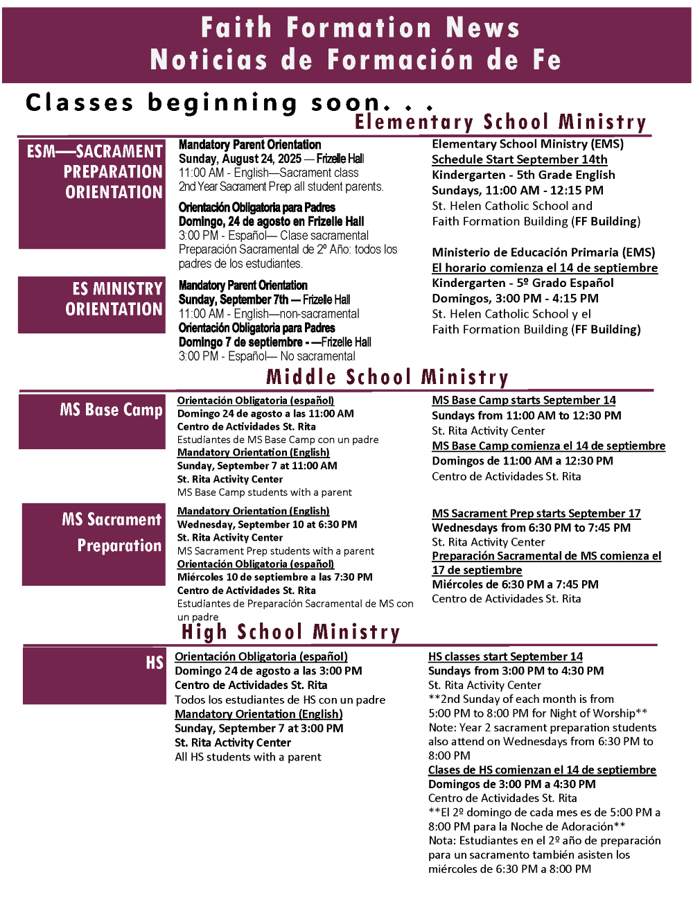 Children & Youth Faith Formation Program (K-12) | St. Helen Catholic ...