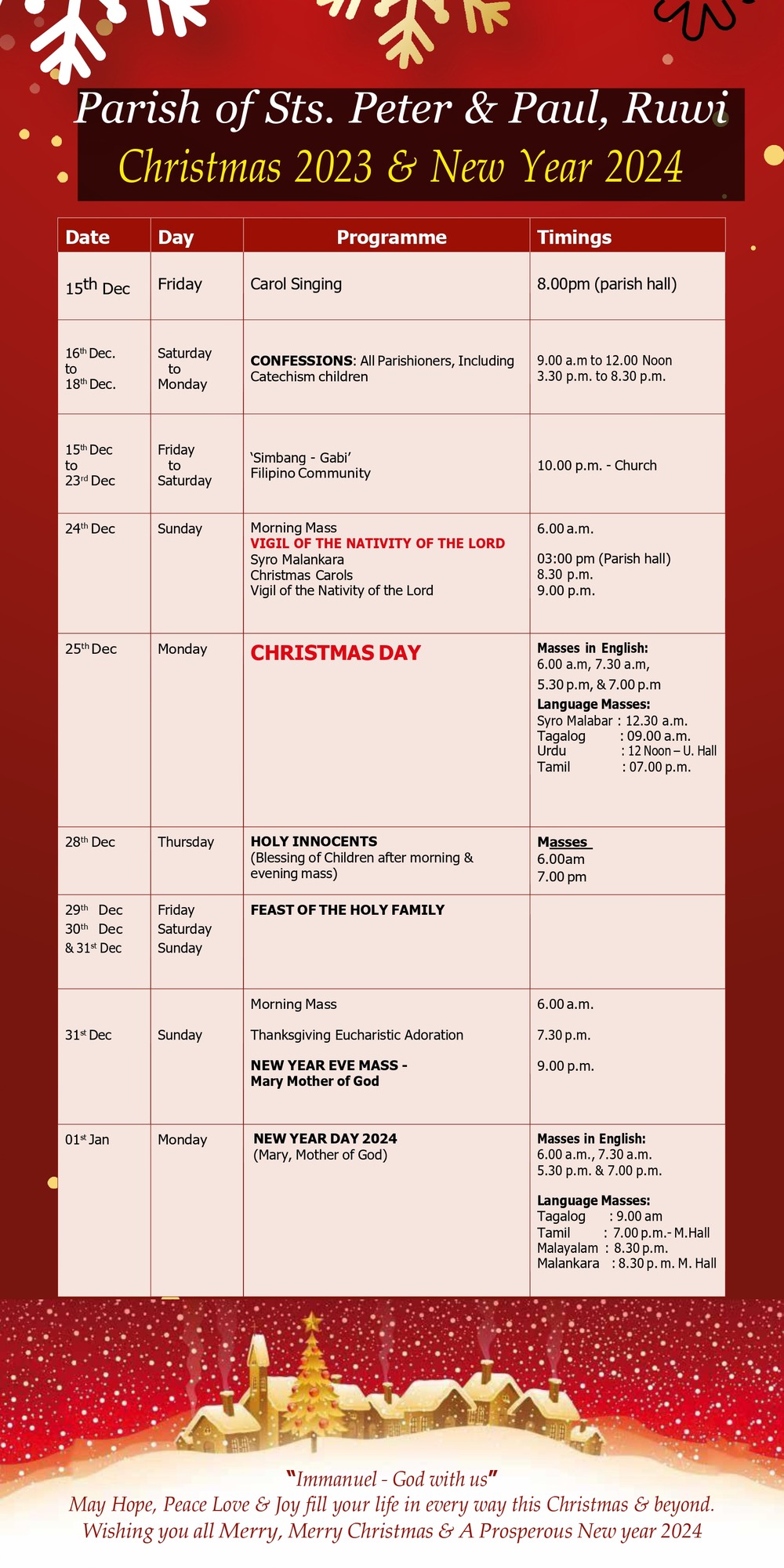 Sts. Peter and Paul Catholic Church - Ruwi, Muscat