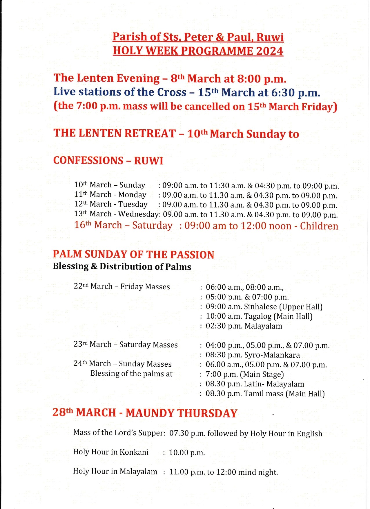 Sts. Peter and Paul Catholic Church - Ruwi, Muscat