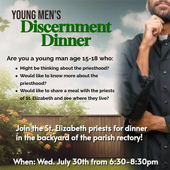 Discernment Dinner | St. Elizabeth of Hungary Catholic Church ...