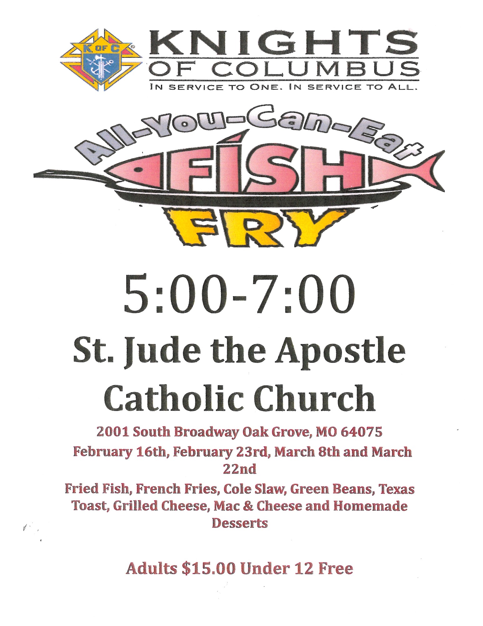 Knights of Columbus - St. Jude the Apostle Catholic Church - Oak Grove, MO