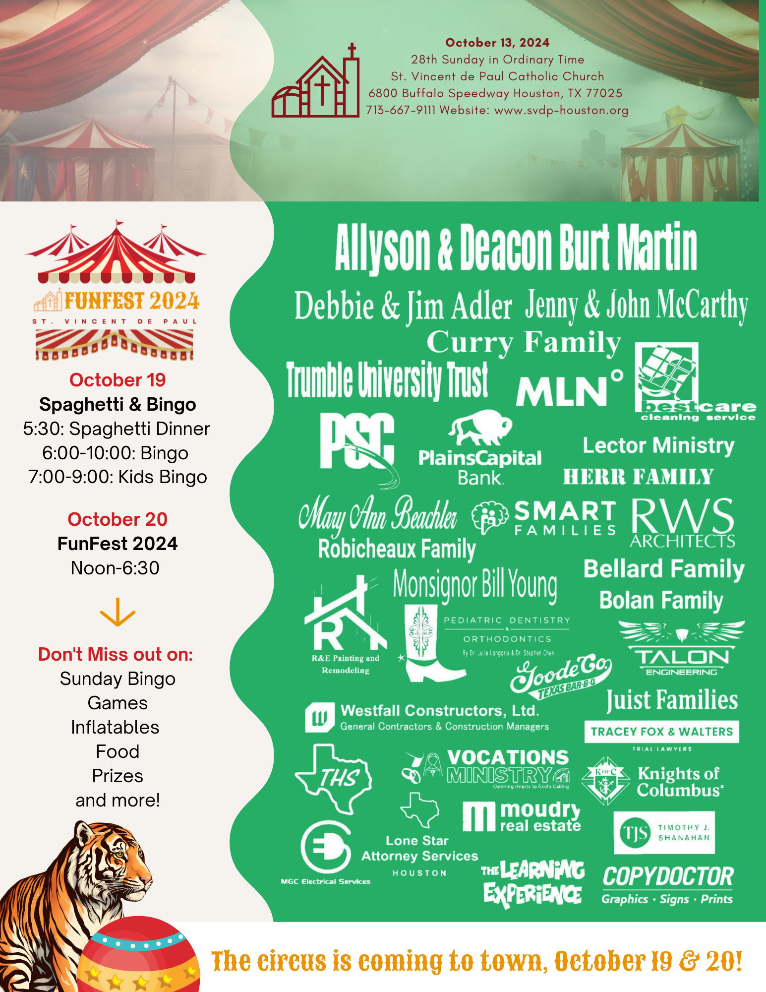 Bulletin | St. Vincent de Paul | Houston, TX