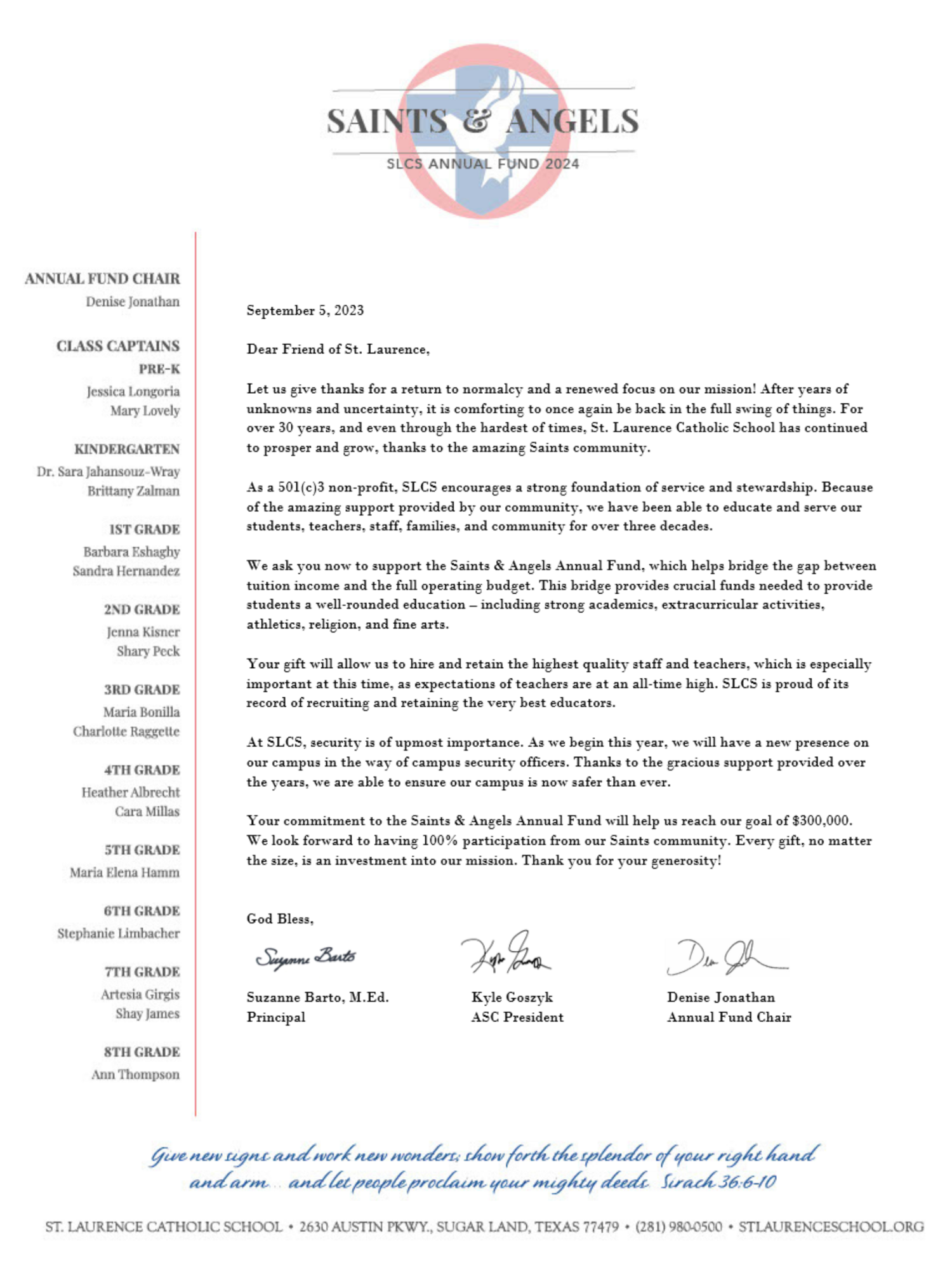 St. Laurence Catholic School - Annual Fund - Sugar Land, TX