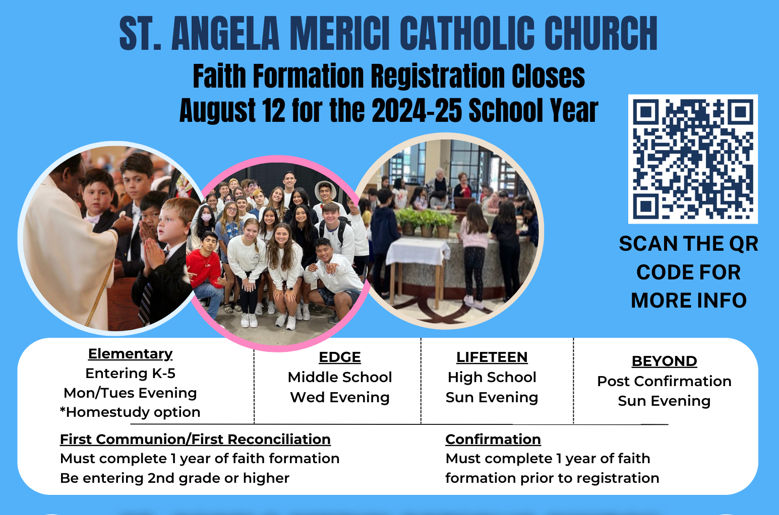 Faith Formation Registration | St. Angela Merici Catholic Church ...
