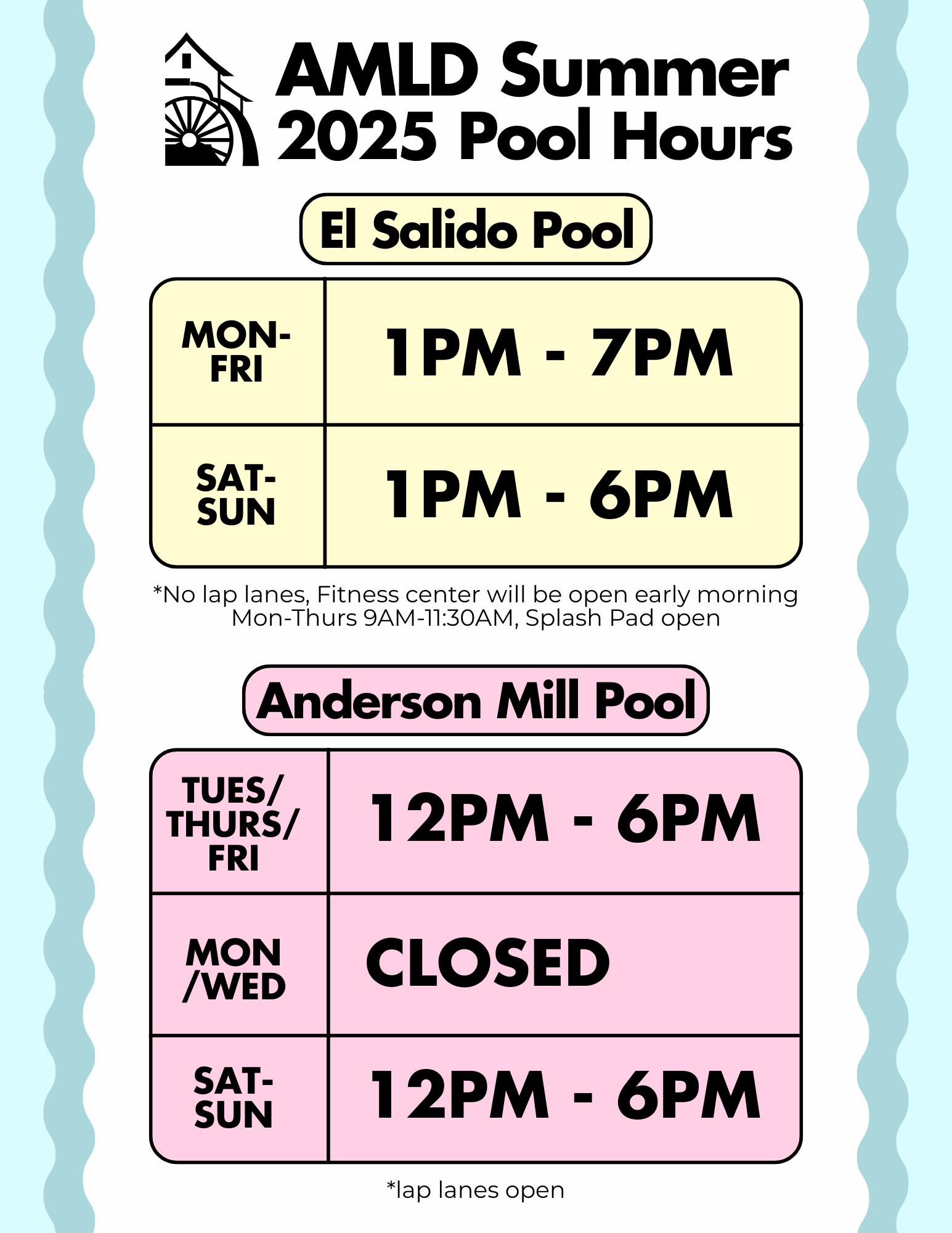 Anderson Mill Limited District | Aquatics & Pool Hours | Austin, TX