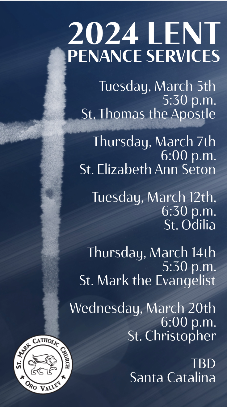 St. Mark the Evangelist | Lenten Penance Services | Oro Valley, AZ