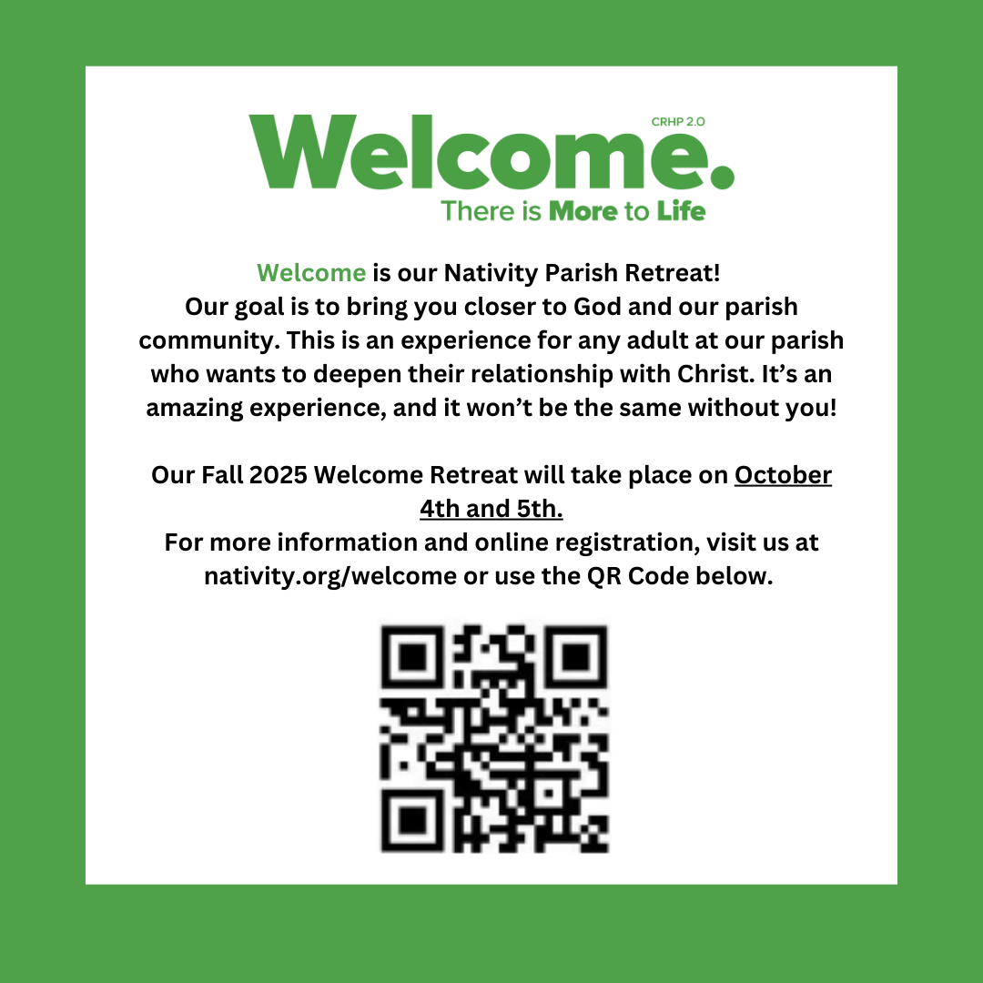 "Welcome" Retreat | Nativity Catholic Church | Longwood, FL