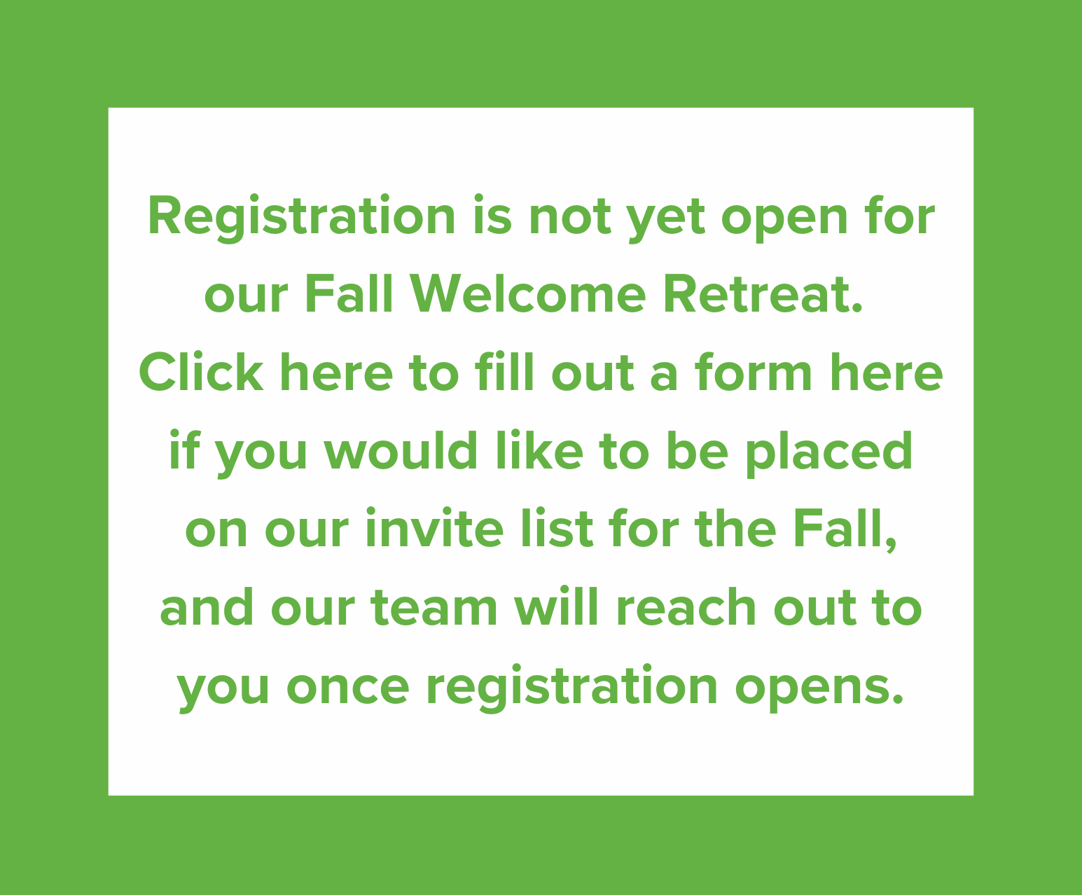 "Welcome" Retreat | Nativity Catholic Church | Longwood, FL