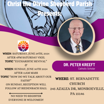 Dr. Peter Kreeft speaks at Christ the Divine Shepherd Parish | Catholic ...