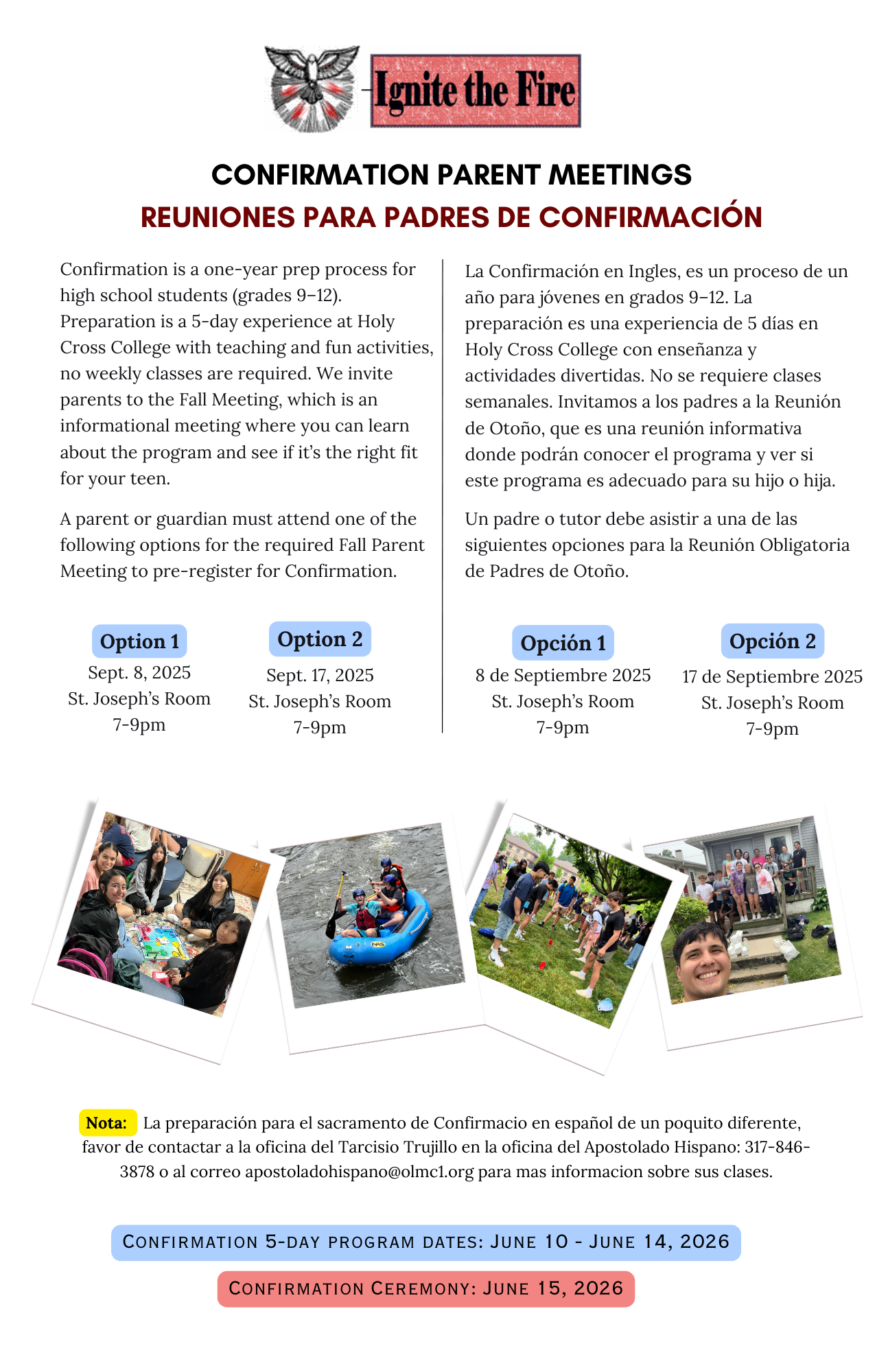 Confirmation for High School Students | Our Lady of Mount Carmel ...