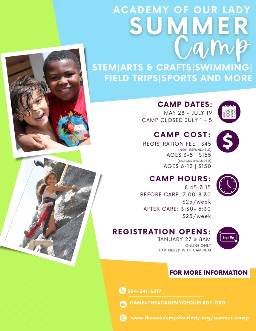 Summer Camp - Academy of Our Lady - Marrero, LA