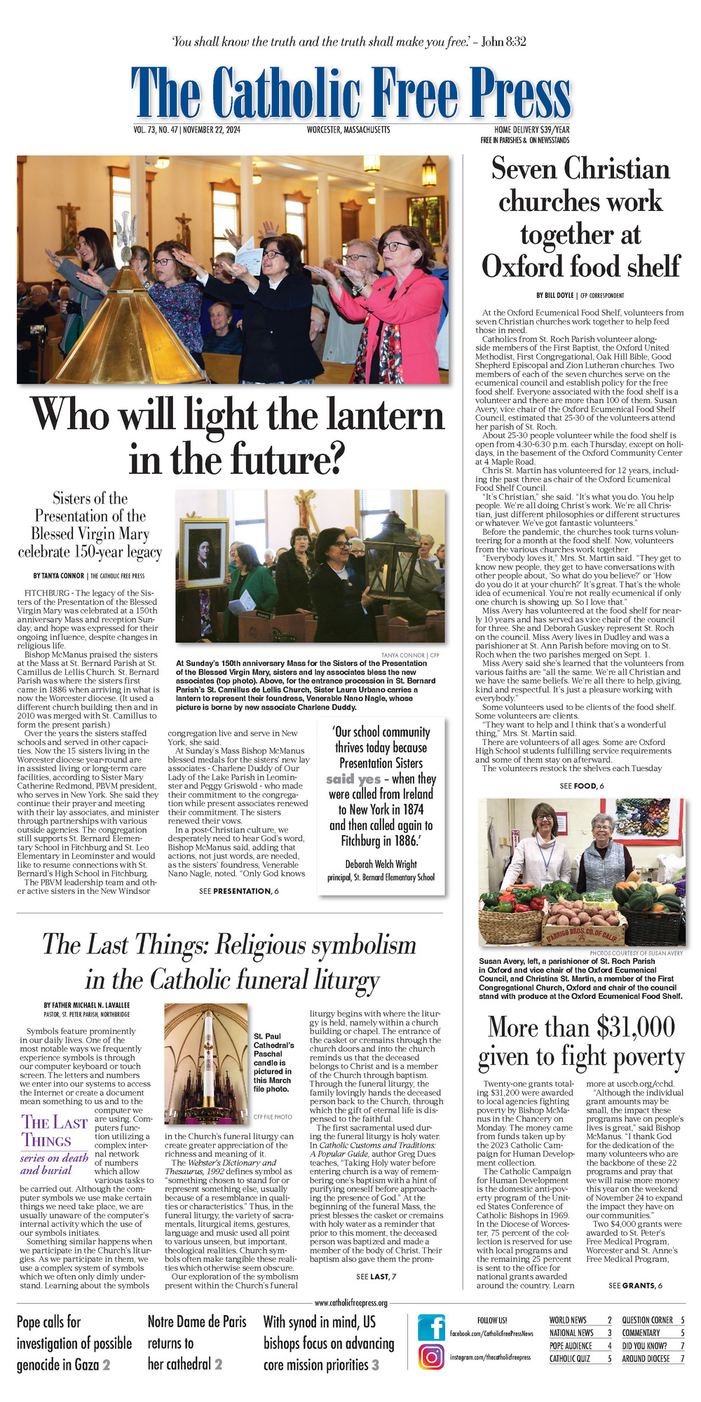 The Catholic Free Press, Roman Catholic Diocese of Worcester ...