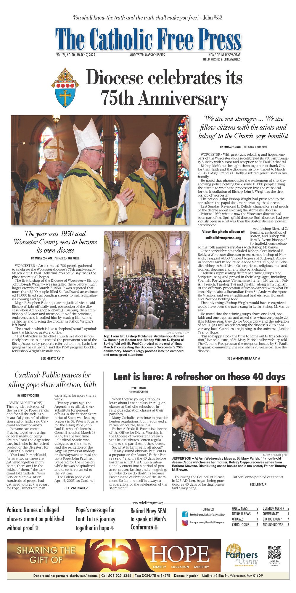The Catholic Free Press, Roman Catholic Diocese of Worcester ...
