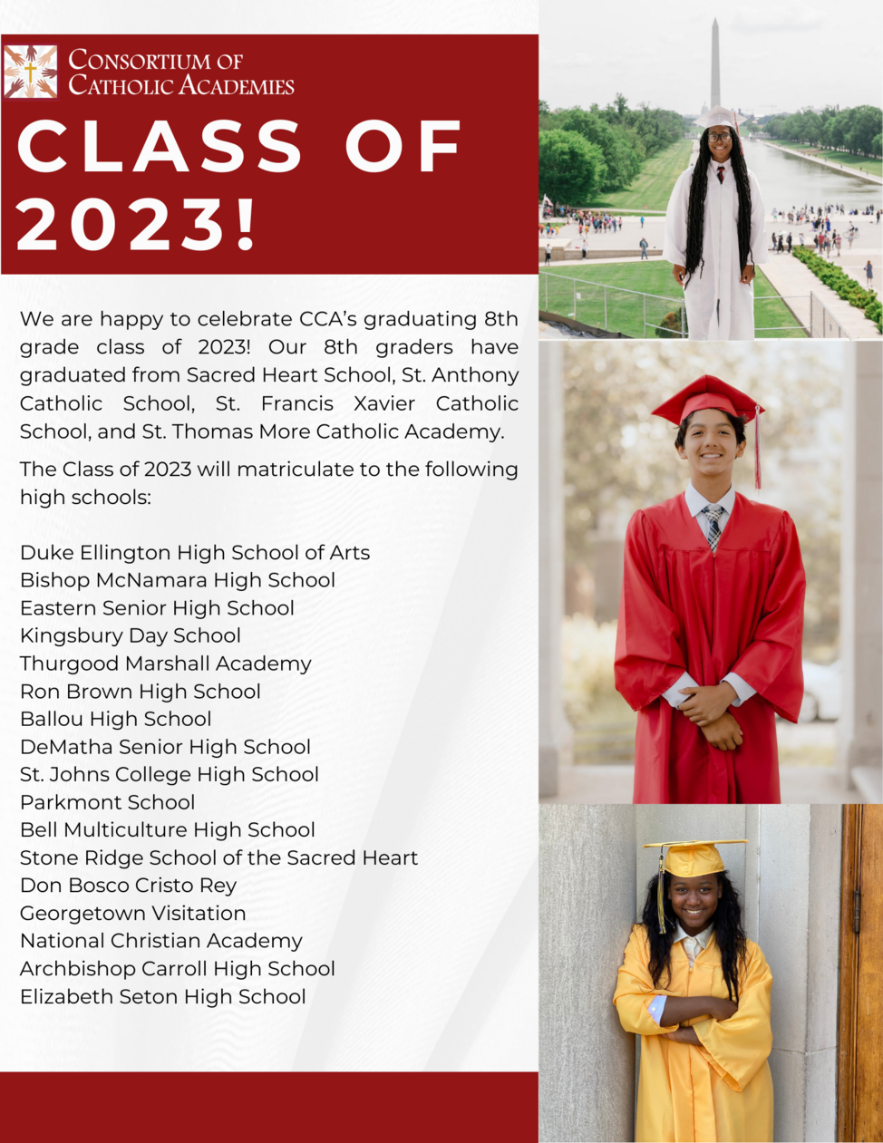 Consortium of Catholic Academies - academic achievement The cca ...