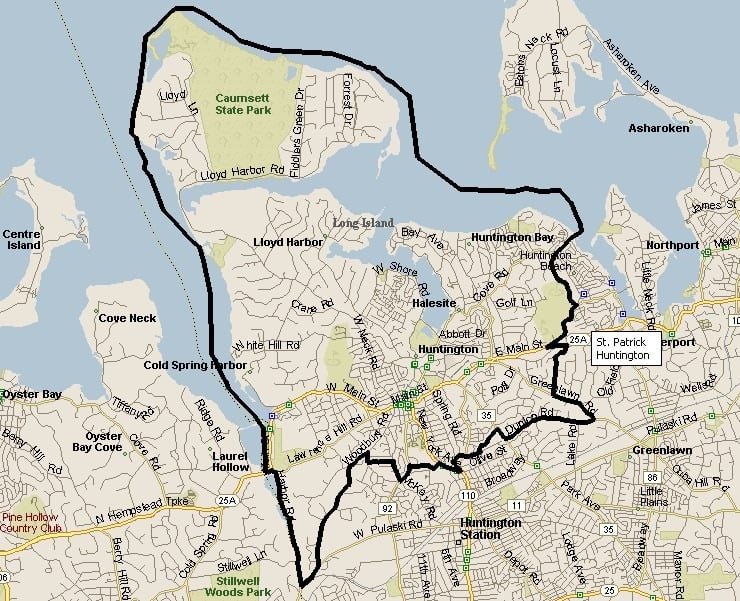 Parish Boundary Maps - CYO of Long Island - Hicksville, NY