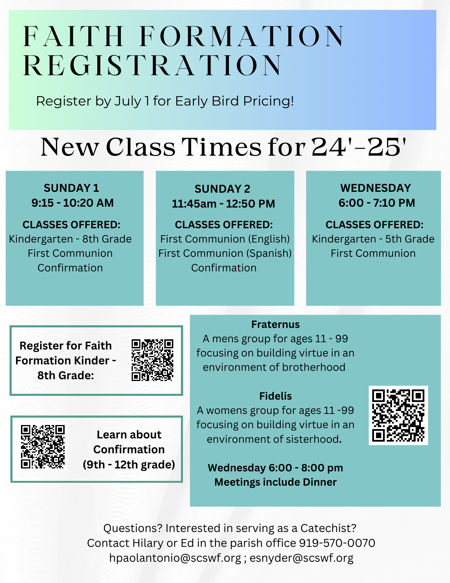 St. Catherine of Siena Parish - Parish Events - Wake Forest, NC