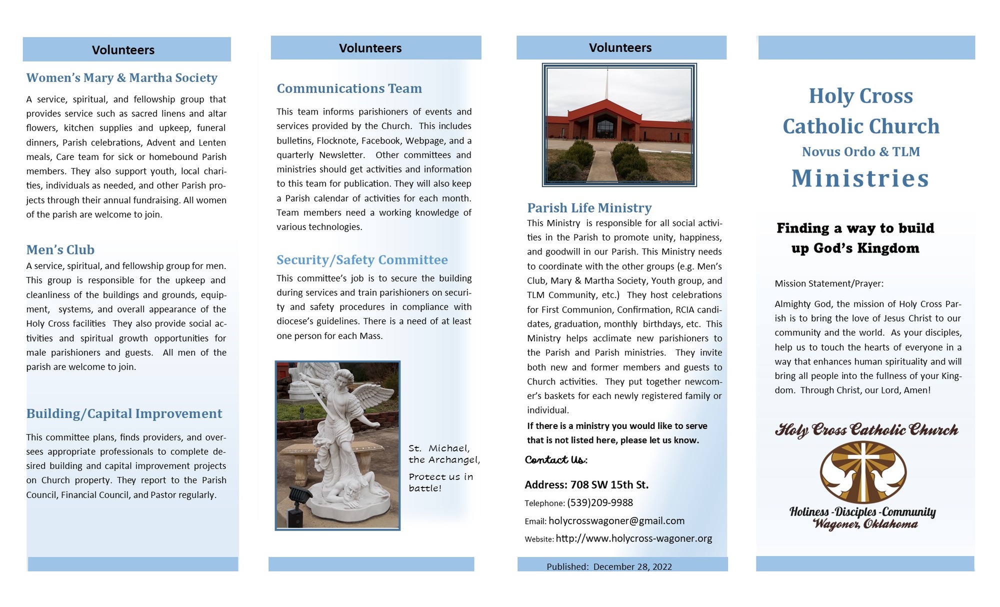 Holy cross Ministries Information - Holy Cross Catholic Church ...