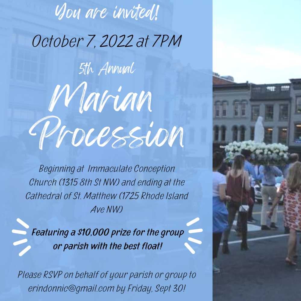 5ht Annual Marian Procession - St. Benedict the Moor - Washington, DC