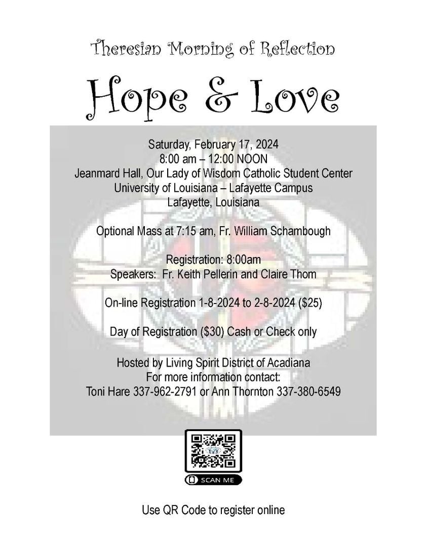 Theresian Morning of Reflection | Roman Catholic Diocese of Lafayette ...
