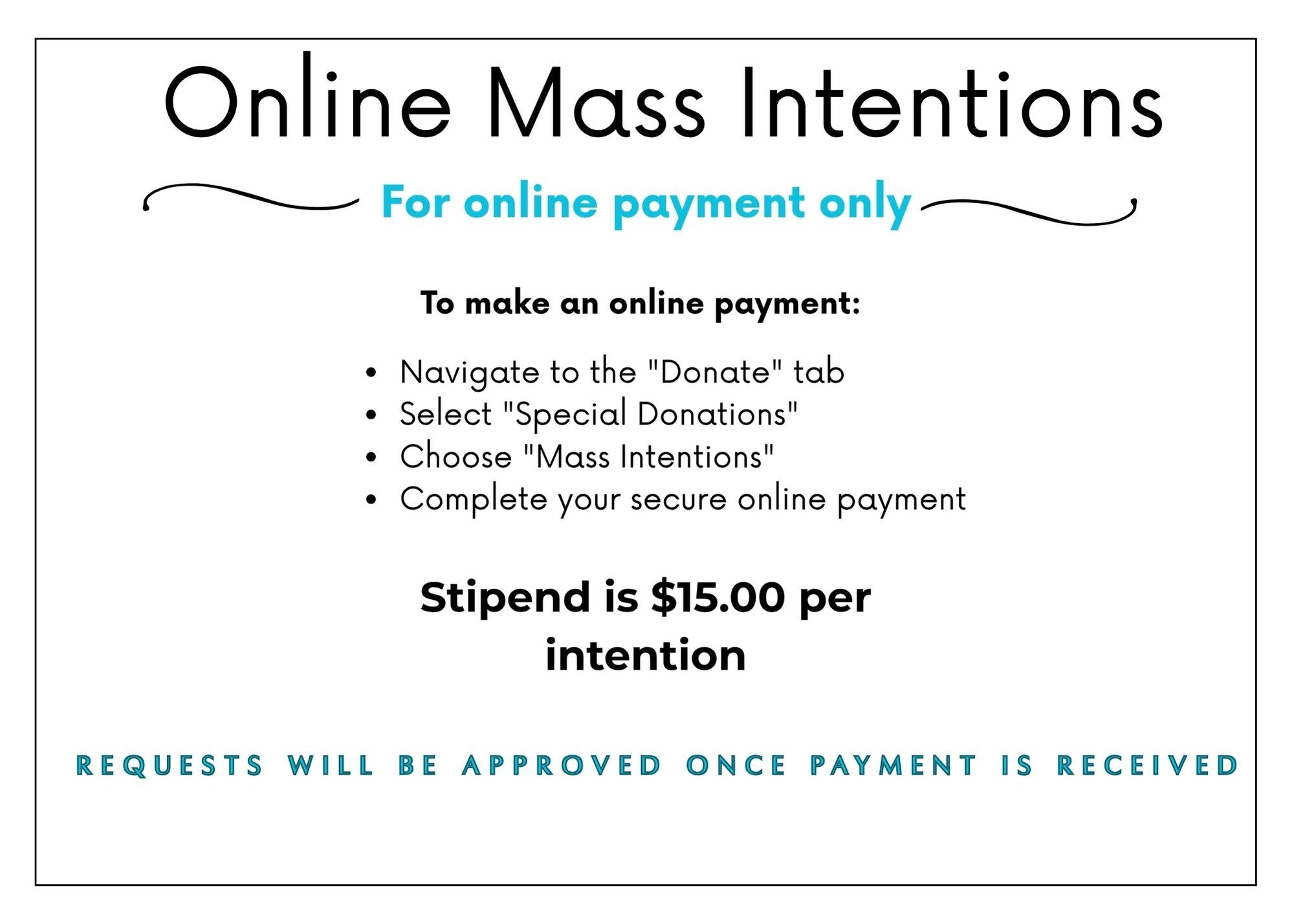 Mass Intentions - St. Mary's Church - Ballston Spa, NY