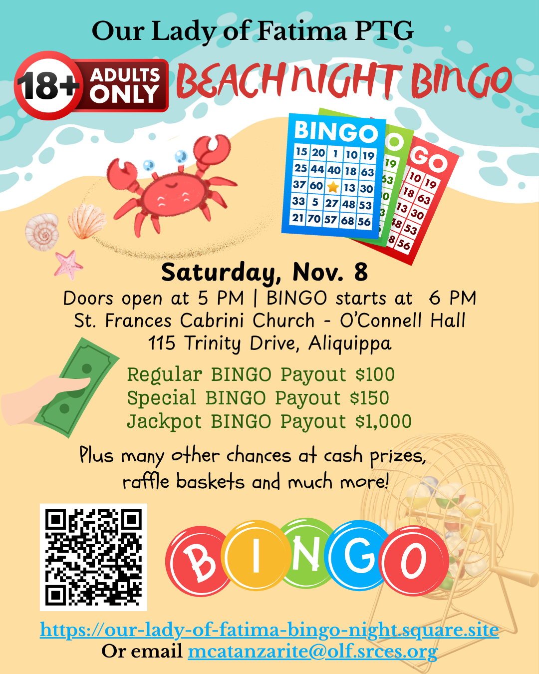 OLOF School: Beach Bingo - Mary, Queen of Saints - Pittsburgh Diocese, PA