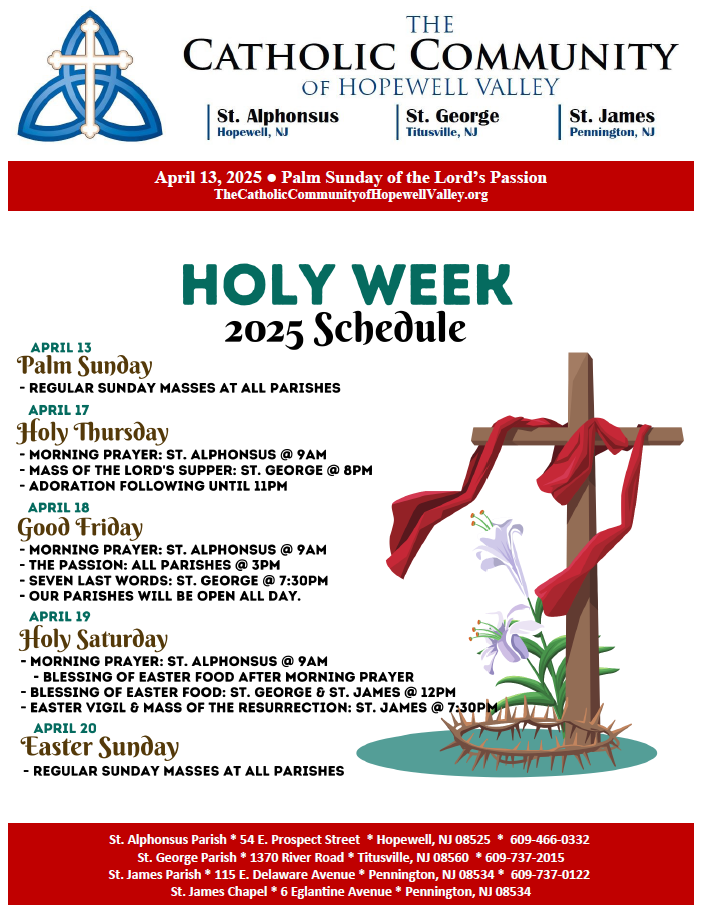 Weekly Bulletins - The Catholic Community of Hopewell Valley - NJ