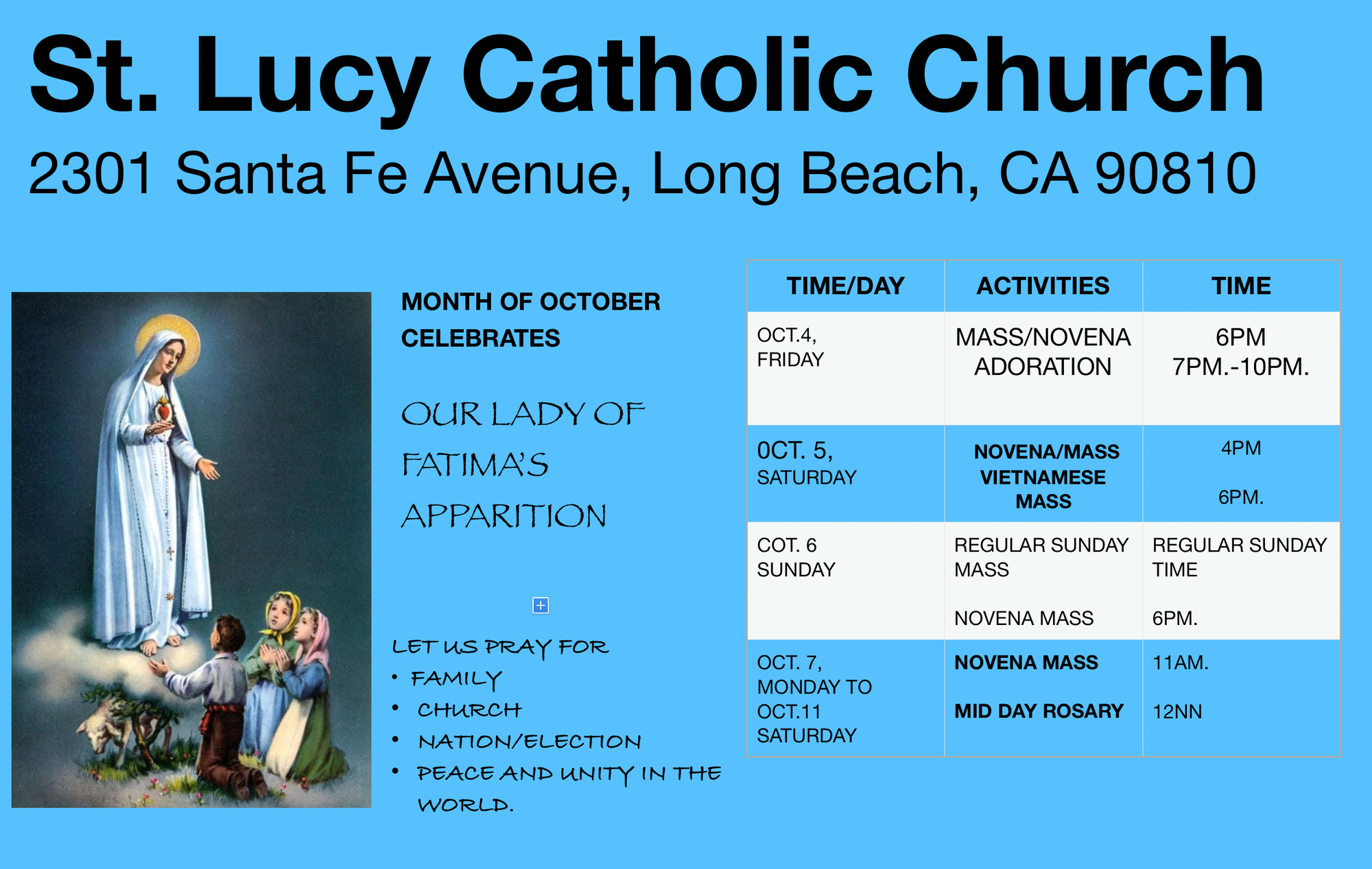 St. Lucy Catholic Church - Long Beach, CA