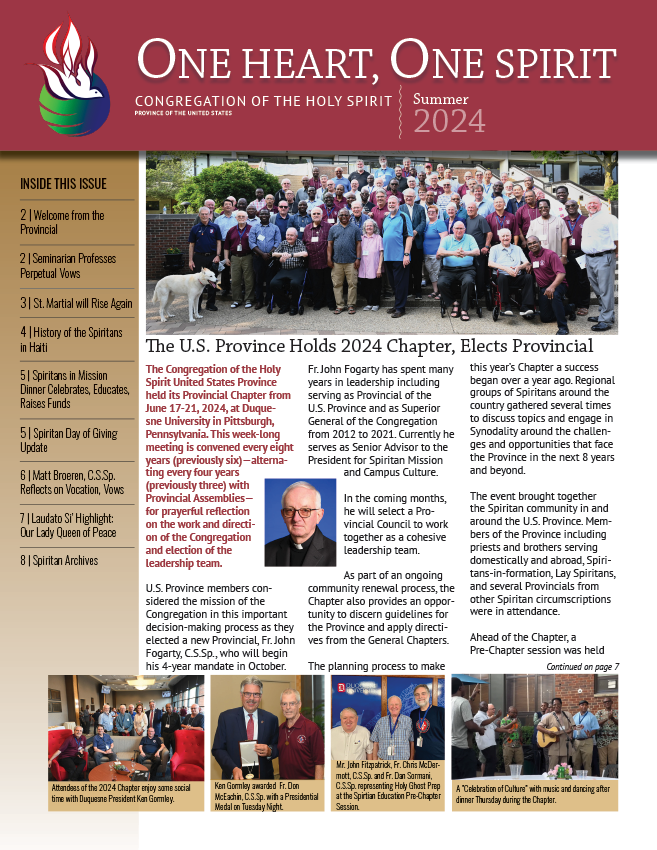 Newsletters - The Congregation of the Holy Spirit Province of the ...