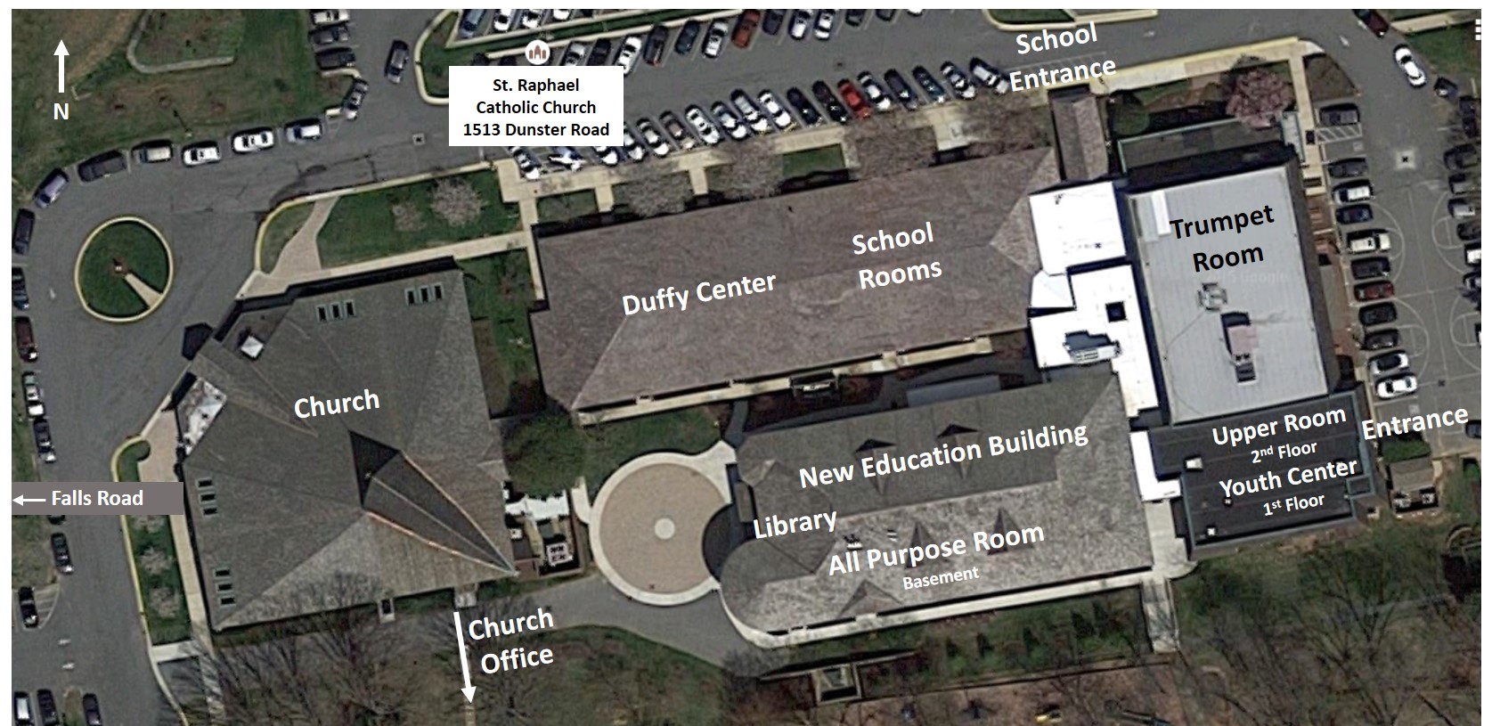Map of St. Raphael | St. Raphael Catholic Church | Rockville, MD