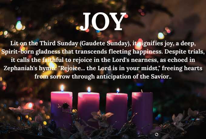 JOY: The Third Week of Advent includes Gaudete Sunday and signifies Joy ...
