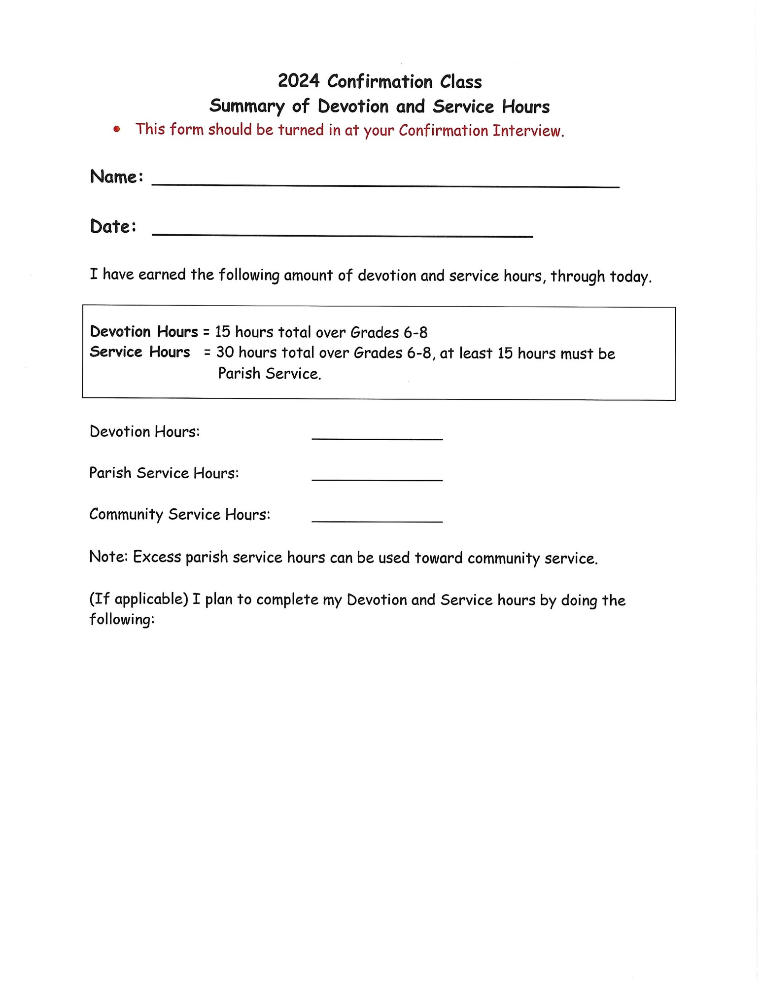 Confirmation Preparation - St. James Catholic Church - Lititz, PA