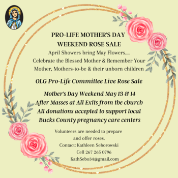 Mother's Day Rose Sale - Our Lady of Grace - Penndel, PA