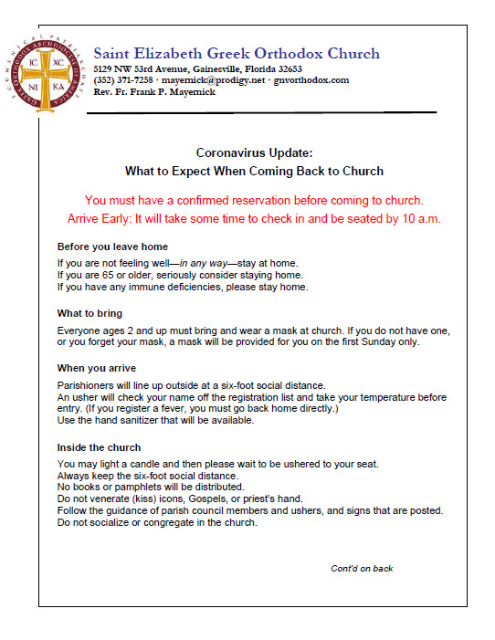 Our Doors Are Open - St. Elizabeth the Wonderworker Greek Orthodox ...