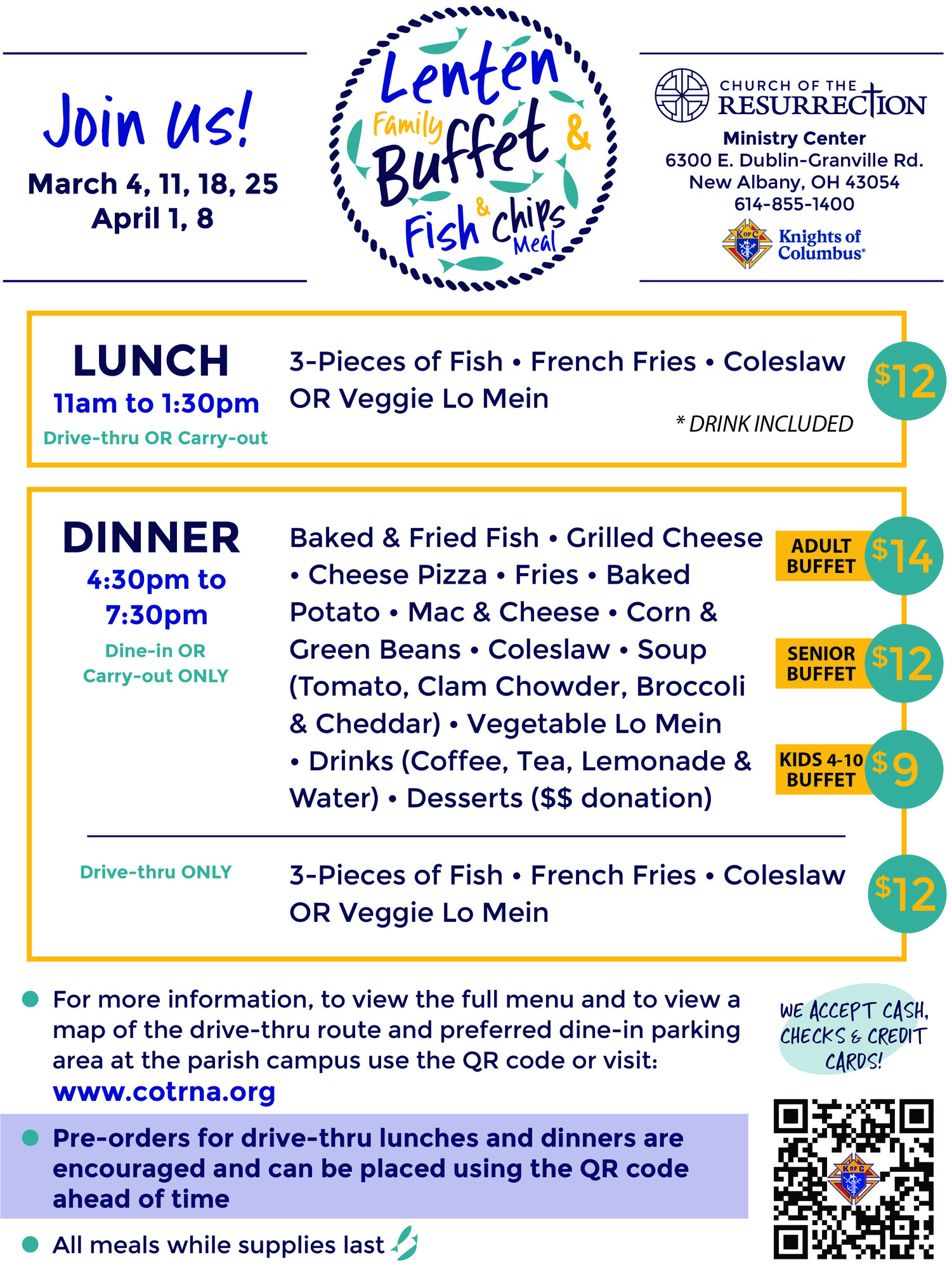 Lenten Family Buffet - Church of the Resurrection - New Albany, OH