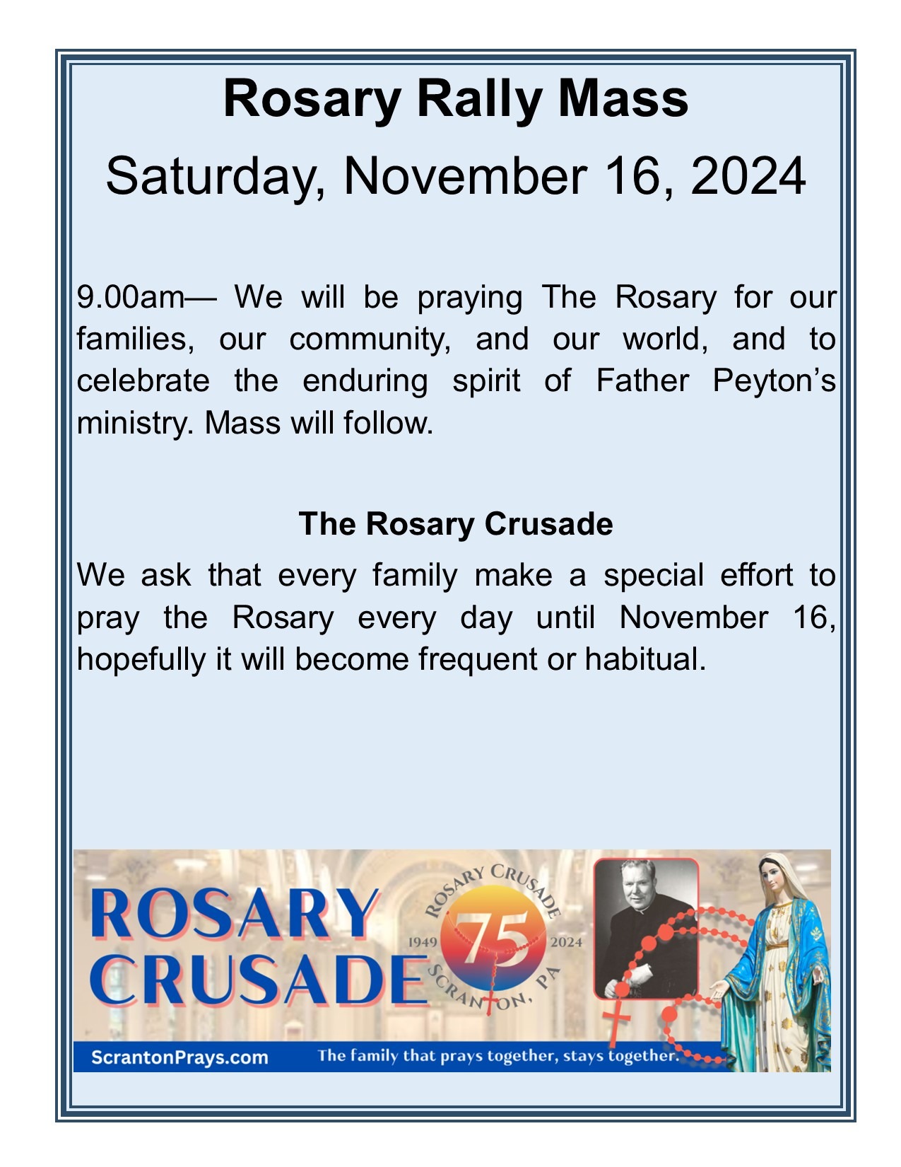 The Parish of Blessed Virgin Mary, Queen of Peace & St. Veronica ...