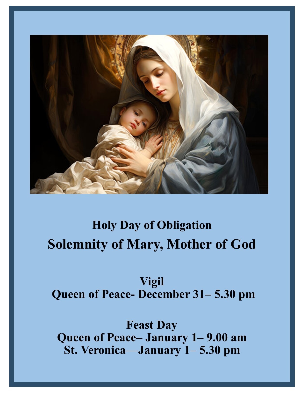 The Parish of Blessed Virgin Mary, Queen of Peace & St. Veronica ...
