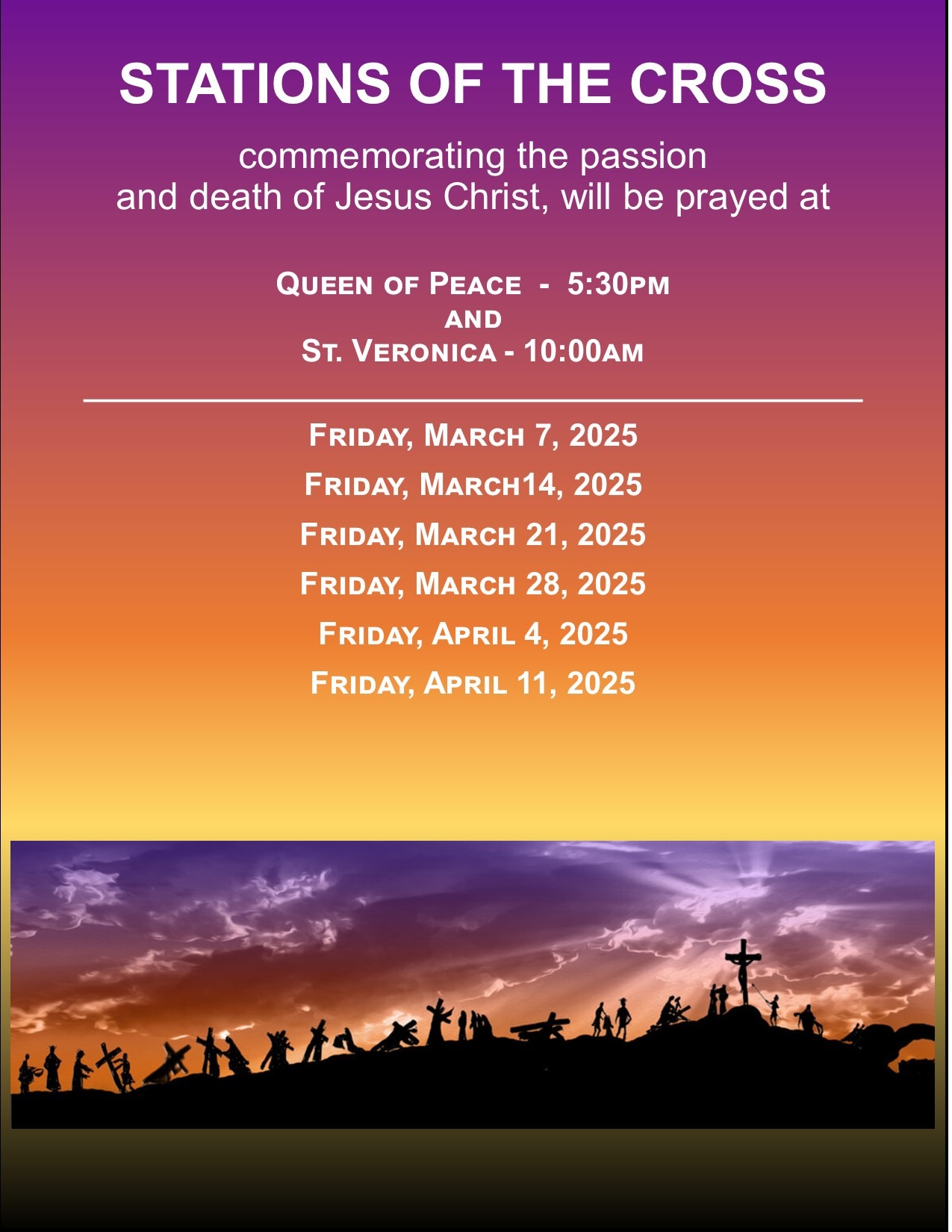 The Parish of Blessed Virgin Mary, Queen of Peace & St. Veronica ...