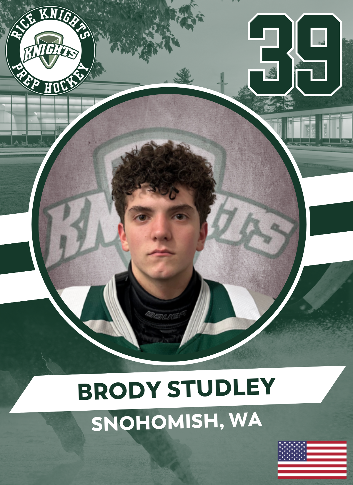 Brody Studley Rice Boys Prep Hockey
