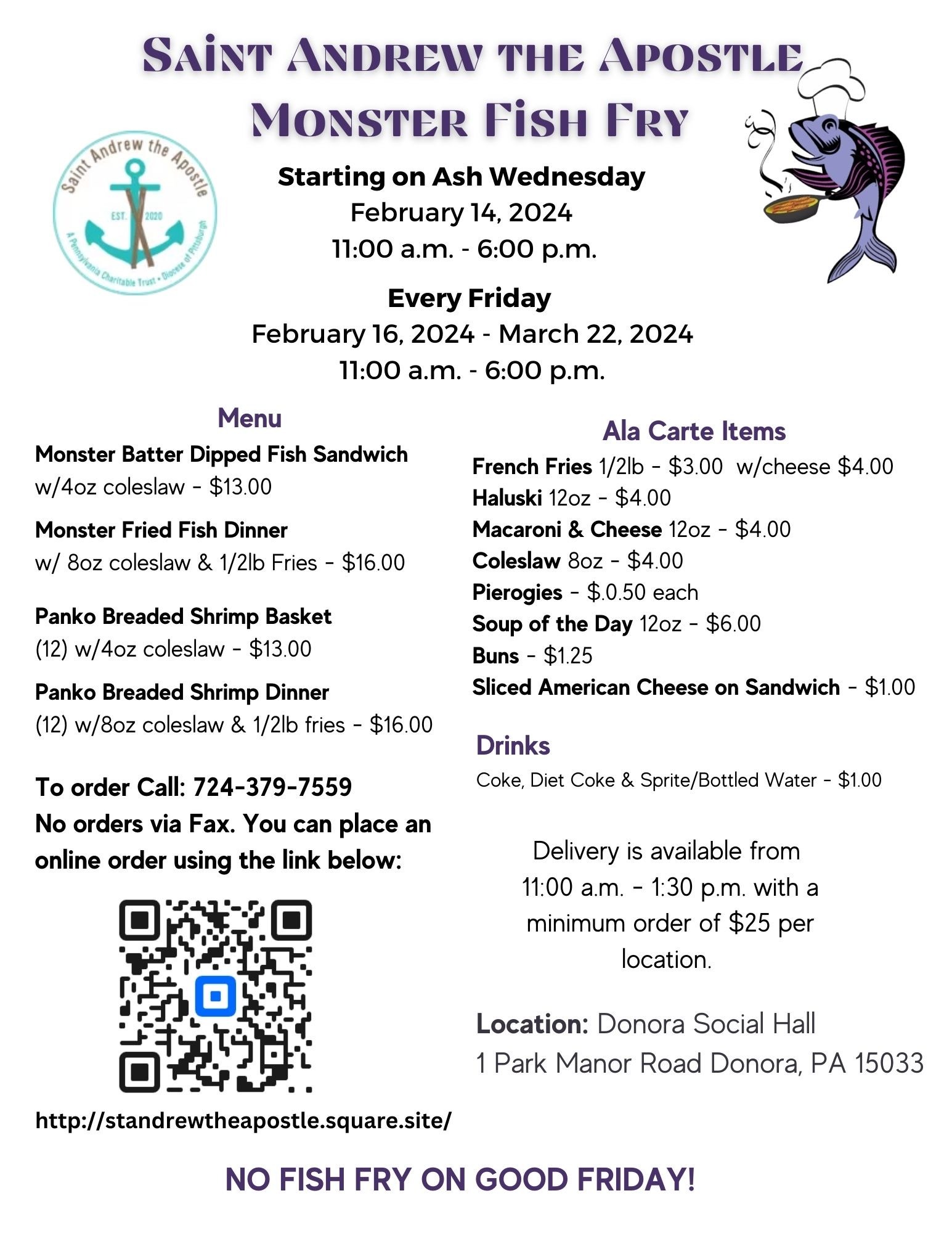 Upcoming Events & Fundraisers - Saint Andrew the Apostle - Charleroi ...