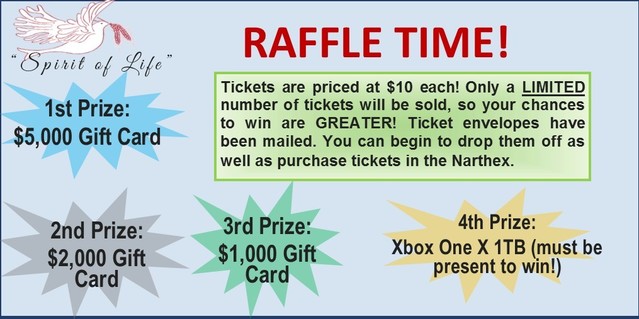 Raffle | Holy Spirit Catholic Church | Duncanville, TX