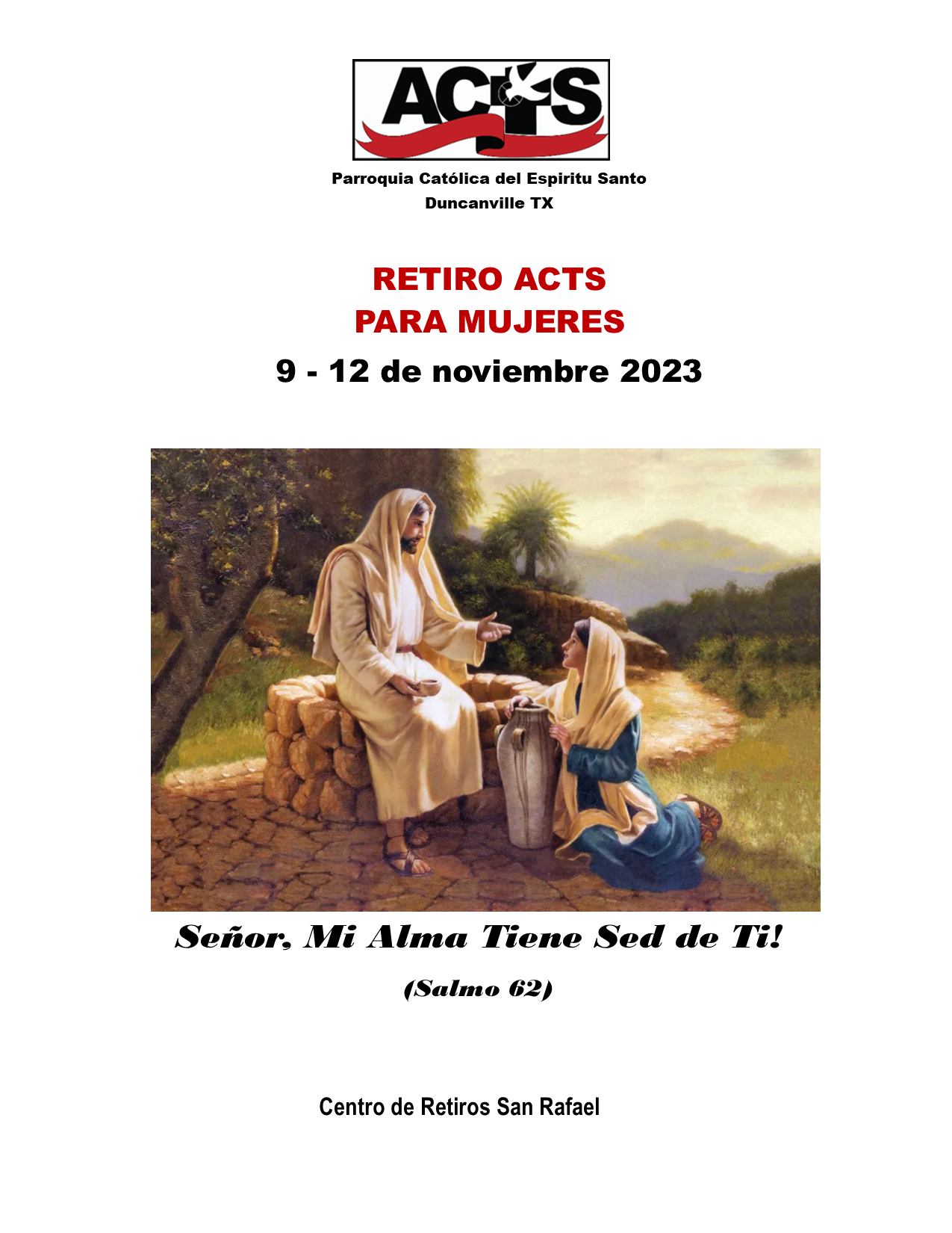 Retiro ACTS para Mujeres | Holy Spirit Catholic Church | Duncanville, TX