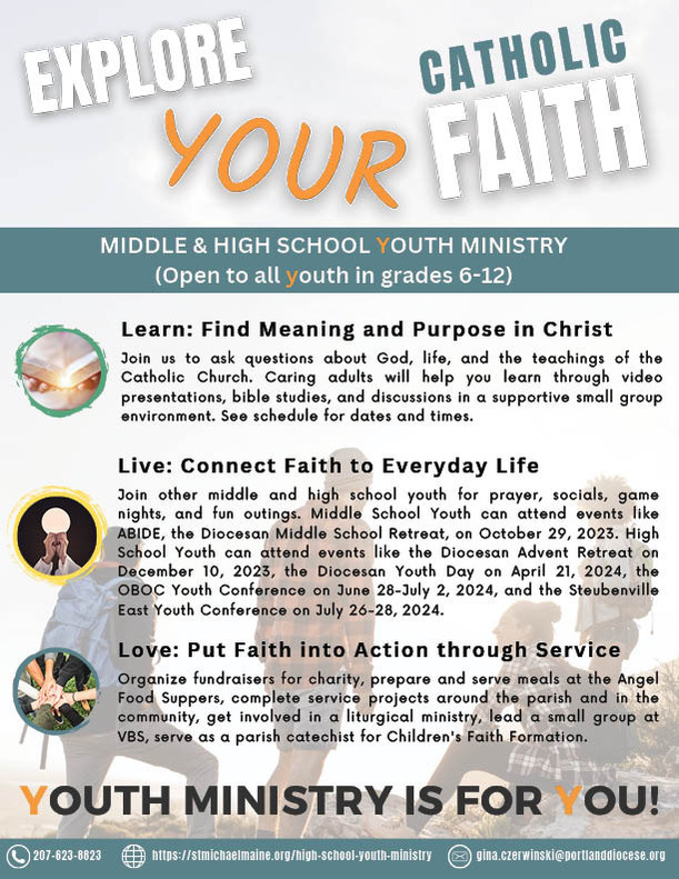 Youth Ministry | St. Michael Catholic Parish | Augusta, ME