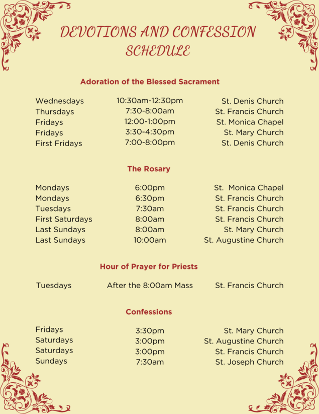 Our Devotions | St. Michael Catholic Parish | Augusta, ME