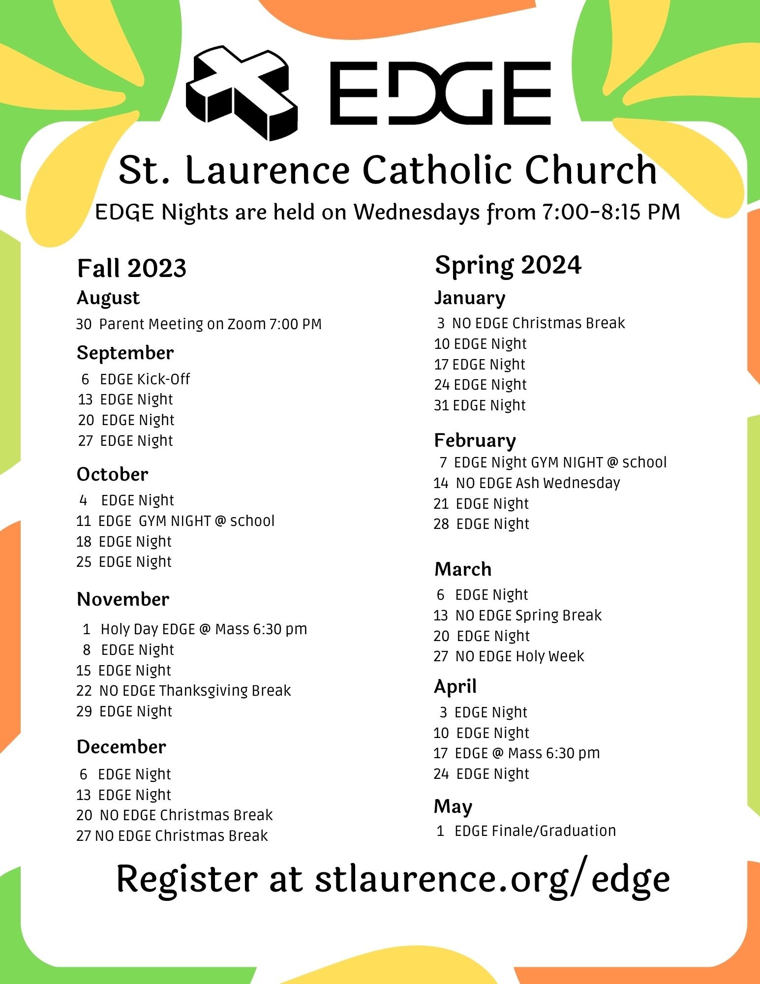 Edge Middle School-Grades 6-8 | St Laurence Catholic Church | Sugar ...